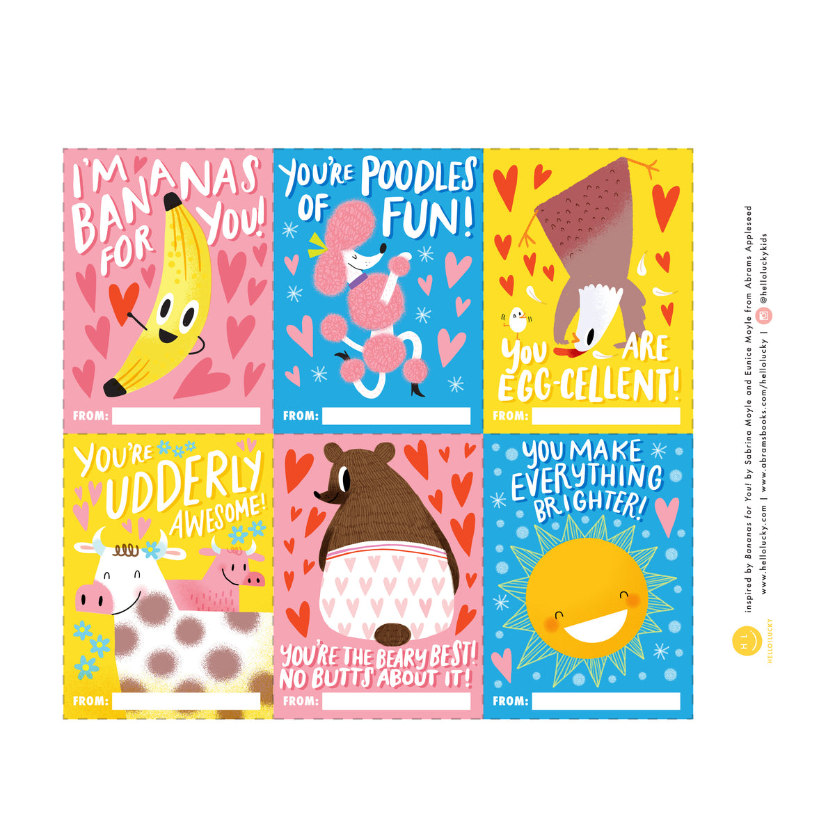Bananas for You! Free Classroom Valentines – Hello!Lucky