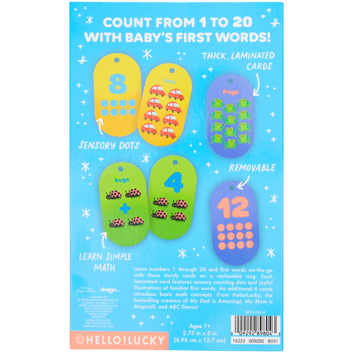 Counting First Words Flashcards – Hello!Lucky